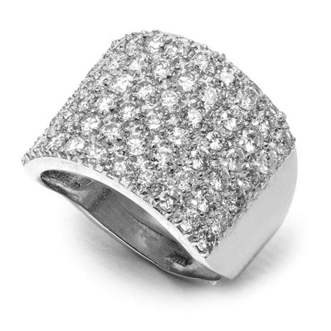 Kt White Gold Ring Ct Diamonds No Reserve Catawiki