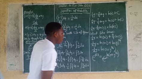 separation of variable method in solving first order ode differentiation youtube