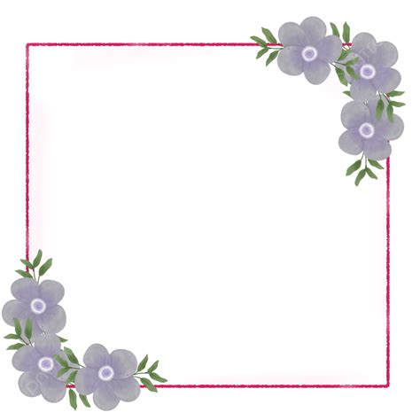 Violet Flower Watercolor PNG Picture Flower Frame Watercolor