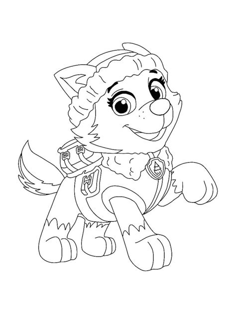 Paw Patrol Coloring Pages Everest Badge