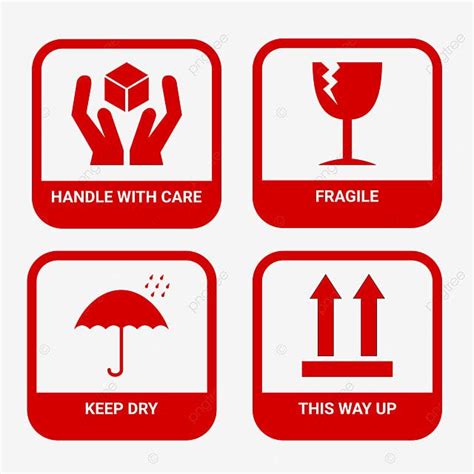 Fragile Sign Clipart Vector Set Of Packaging Symbol Sign Vector