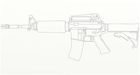 M4a1 Carbine Coloring Coloring Pages