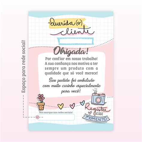 Folhetos Carta De Agradecimento Ao Cliente X Empresa Loja