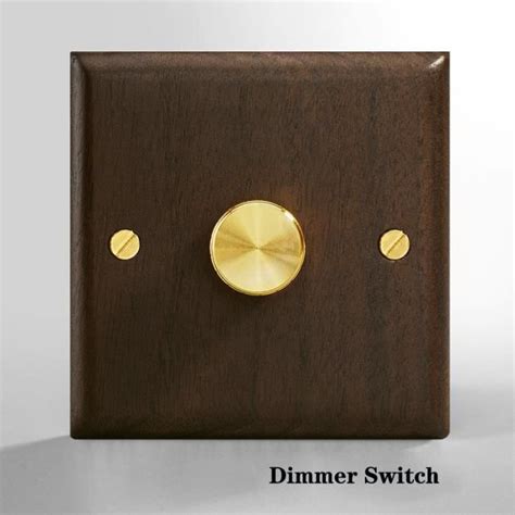 Dimmer Switch Interrupteur mural à bascule en bois massif 1 4 boutons
