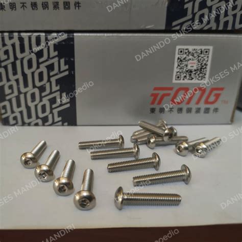 Jual SS 304 Baut L BUTTON M4x20 Head Socket Stainless M4 Kota