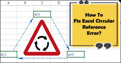how to fix excel circular reference error