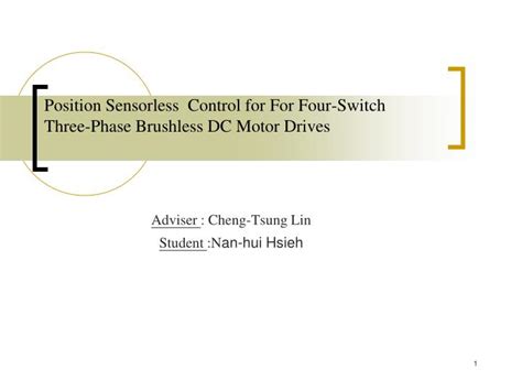 ppt position sensorless control for for four switch three phase brushless dc motor drives