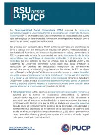 Manifiesto RSU desde la PUCP Dirección Académica de Responsabilidad