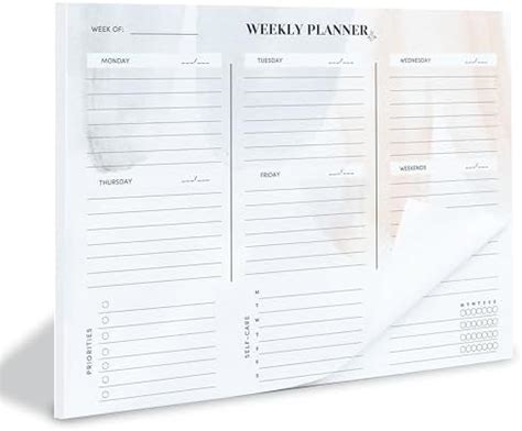 Amazon Weekly Planner Pad Tear Off 52 Undated Weekly Planner 8