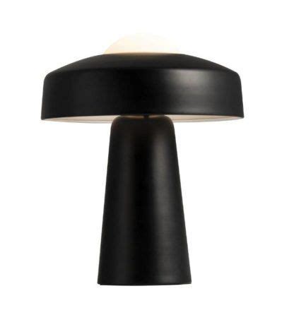Designerska lampa stołowa Time czarna szklany klosz ardant pl