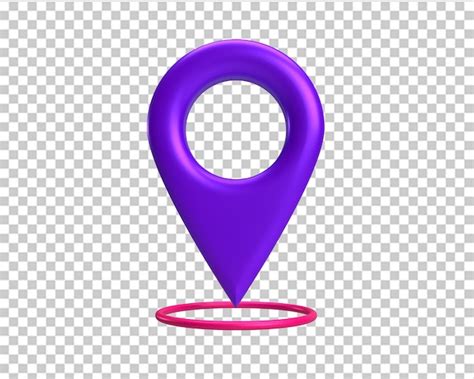 Ubicación 3d icono mapa pin Archivo PSD Premium