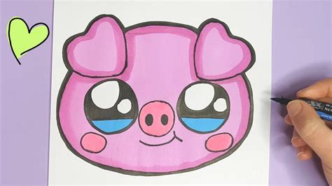 KAWAII BABY SCHWEIN ZEICHNEN UND MALEN KAWAII BILDER YouTube