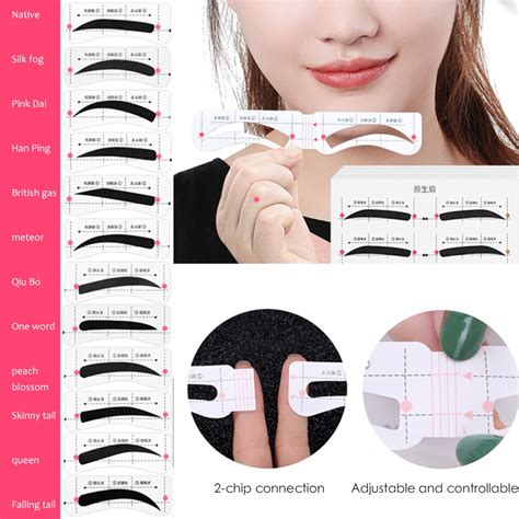 26 Pcs 104 Stickers Reusable Eyebrow Stencil Set Eye Brow DIY Drawing