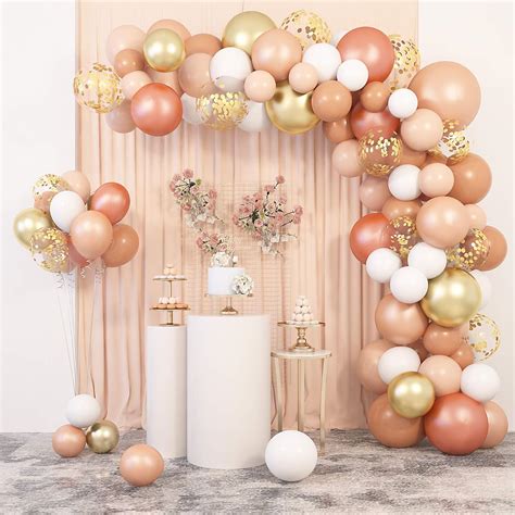 Amazon 129 Pcs Blush Balloons Garland Arch Kit 12 10 5 Peach
