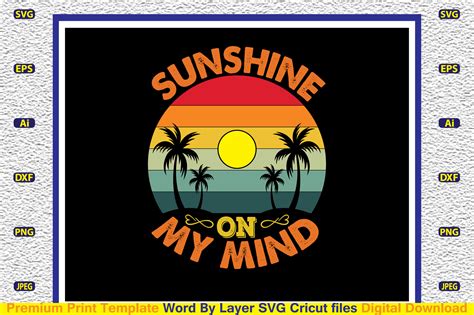 Sunshine On My Mind SVG Graphic By CraftArt24 Creative Fabrica