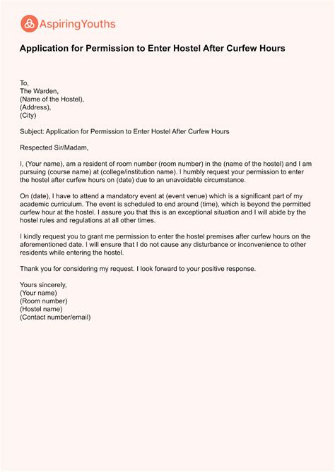 Application To Hostel Warden With Samples Pdfs