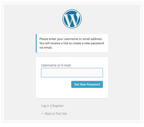 password reset in wordpress user flow new password reset web development users custom