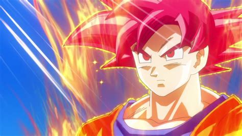 Dragon Ball Z Battle Of Gods Super Saiyan God Goku Vs Bills