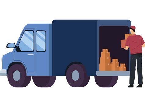 trabalhador de entrega caminhão 24085486 PNG