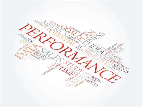 Performance Word Cloud Stock Vector Colourbox