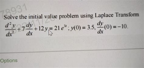 Solved Solve The Initial Value Problem Using Laplace Chegg