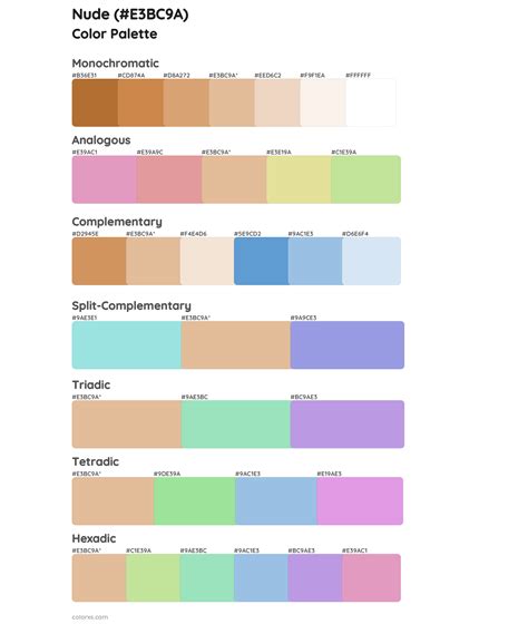 Nude Color Palettes Colorxs