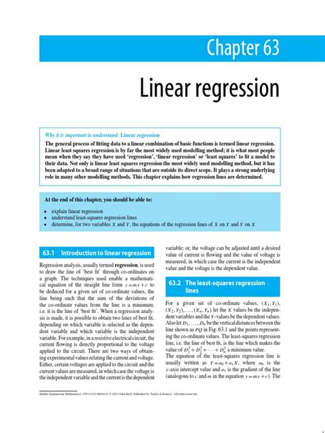 linear regression pdf regression analysis least squares