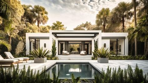 Una Imagen Impresionante De Una Villa De Verano Premium Que Combina