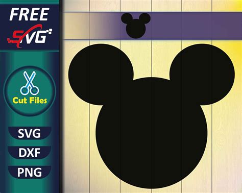 Mickey Mouse Head SVG Free Freesvg Art