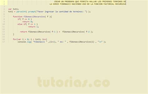 Recursividad Javascript Funcion Fibonacci Recursiva Tutorias Co
