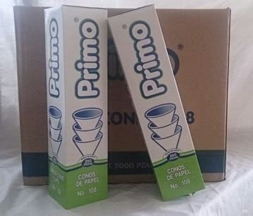 Vaso C Nico De Papel Primo Oz Caja Con Conos