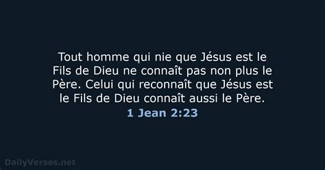 5 Juillet 2022 Verset Biblique Du Jour BDS 1 Jean 2 23