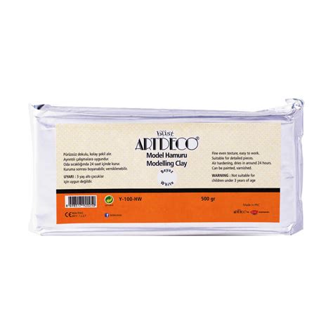 Artdeco Seramik Model Hamuru 500 gr Beyaz Kırtasiye Dünyası
