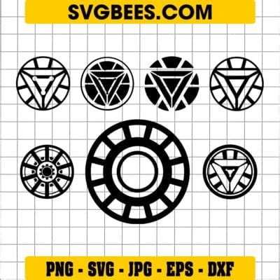 Iron Man Heart SVG SVGbees