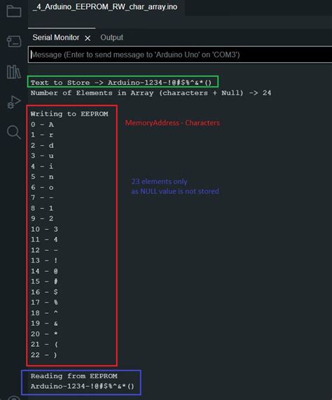 Reading And Writing Characters Floats And Structs To Internal Eeprom Memory Of Arduino