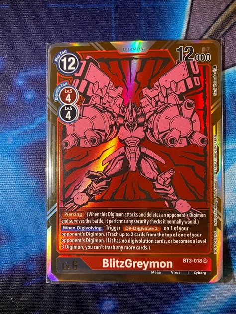 Digimon Card Game TCG 1 5 Blitzgreymon Bt3 018 Alternate Art Values