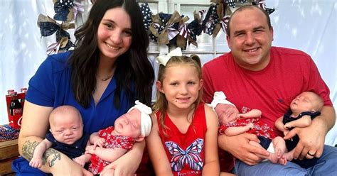 Mum Gives Birth To Million To One Quads Who Are Two Sets Of