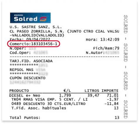 Repsol España facturación ticket de compra AyudaFacturar