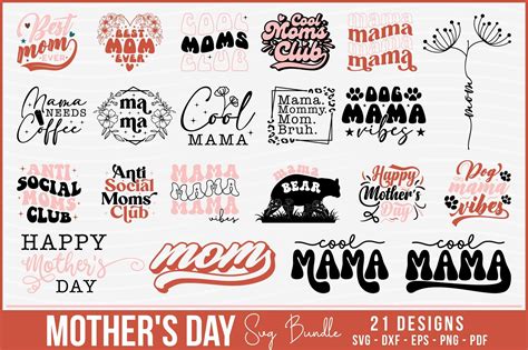 Retro Mom Svg Bundle Mother S Day Graphics Creative Market