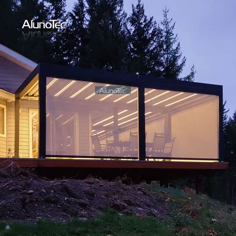 AlunoTec Motorized Waterproof Garden Deck Louvre Pergola System Buy
