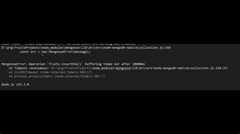 mongoparseerror buffering timeout after 1000ms two fixes youtube