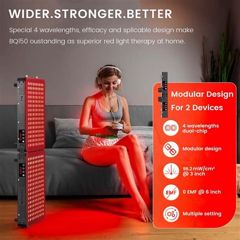 Bestqool Dispositivo De Terapia De Luz Roja Terapia De Luz Infrarroja