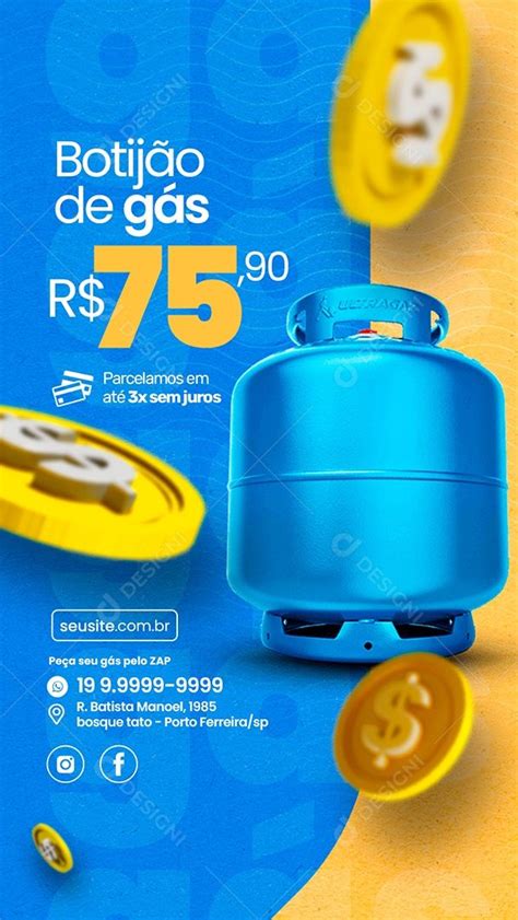 Botij O De G S Parcelamos Em At X Sem Juros Social Media Psd Edit Vel
