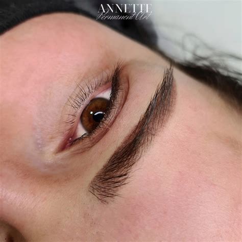 Makijaż permanentny brwi Ombre Powder Pudrowe Poznań Annette