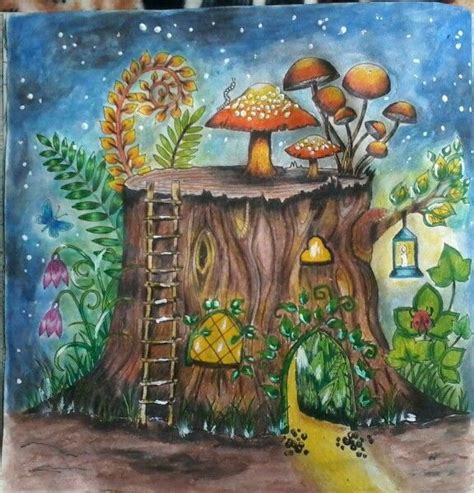 Best Enchanted Forest Tree Trunk With Mushrooms Images On