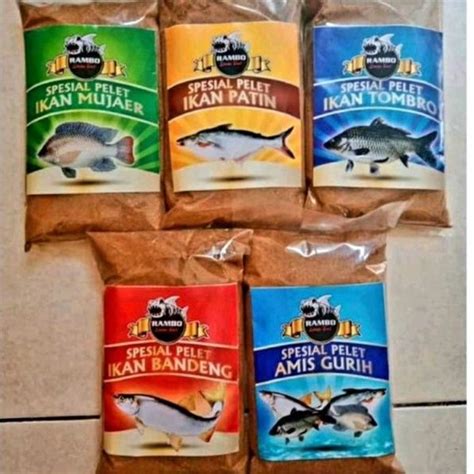 Jual Umpan Pelet Merk Rambo Patin Ikan Tombro Ikan Bandeng Amis Gurih