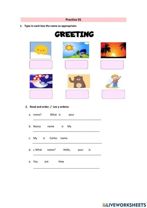 Greetings And Farewells Saludos Y Despedidas Worksheet Worksheets