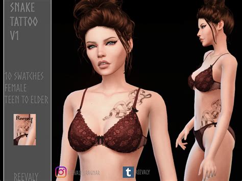 The Sims Resource Snake Tattoo V