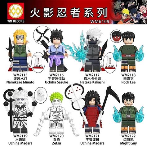 Jual Mainan Size Leg Naruto Sasuke Kakashi Rock Lee Madara Might Guy