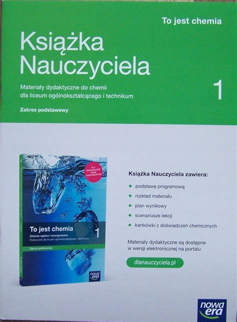 TO JEST CHEMIA klasa 1 LO KSIĄŻKA NAUCZYCIELA NOWA ERA ZP ZAKRES